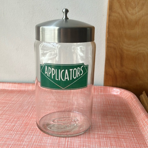 Vintage | Other | Vintage Glass Medical Apothecary Applicators Jar With ...